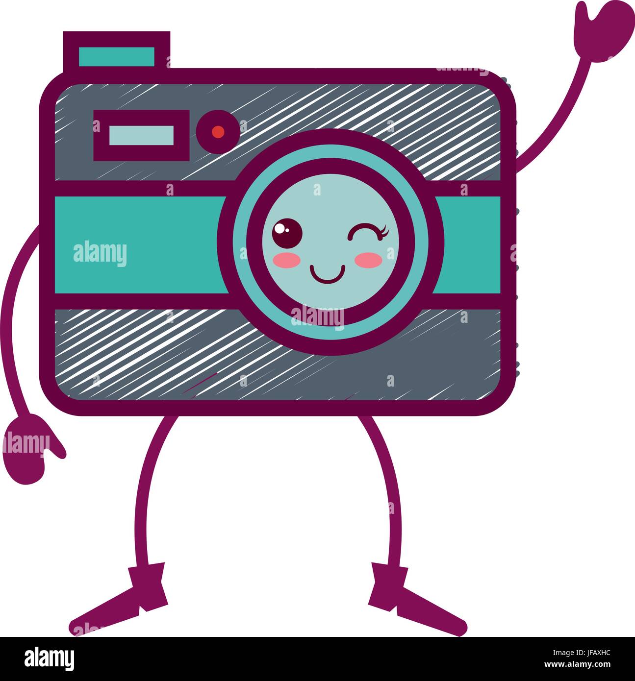 Kawaii photo camera comic vector hi-res stock photography and images ...