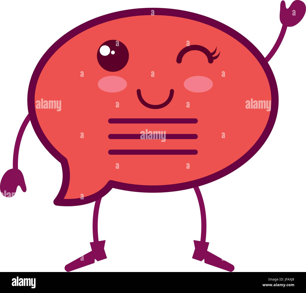 speech bubble message kawaii character vector illustration design Stock ...