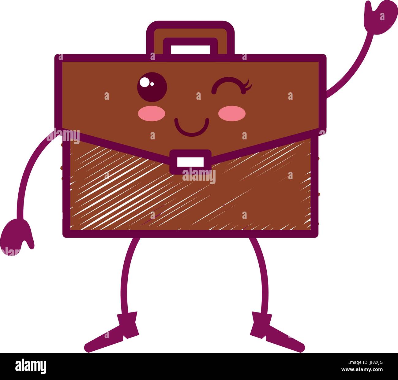 portfolio briefcase kawaii character vector illustration design Stock ...