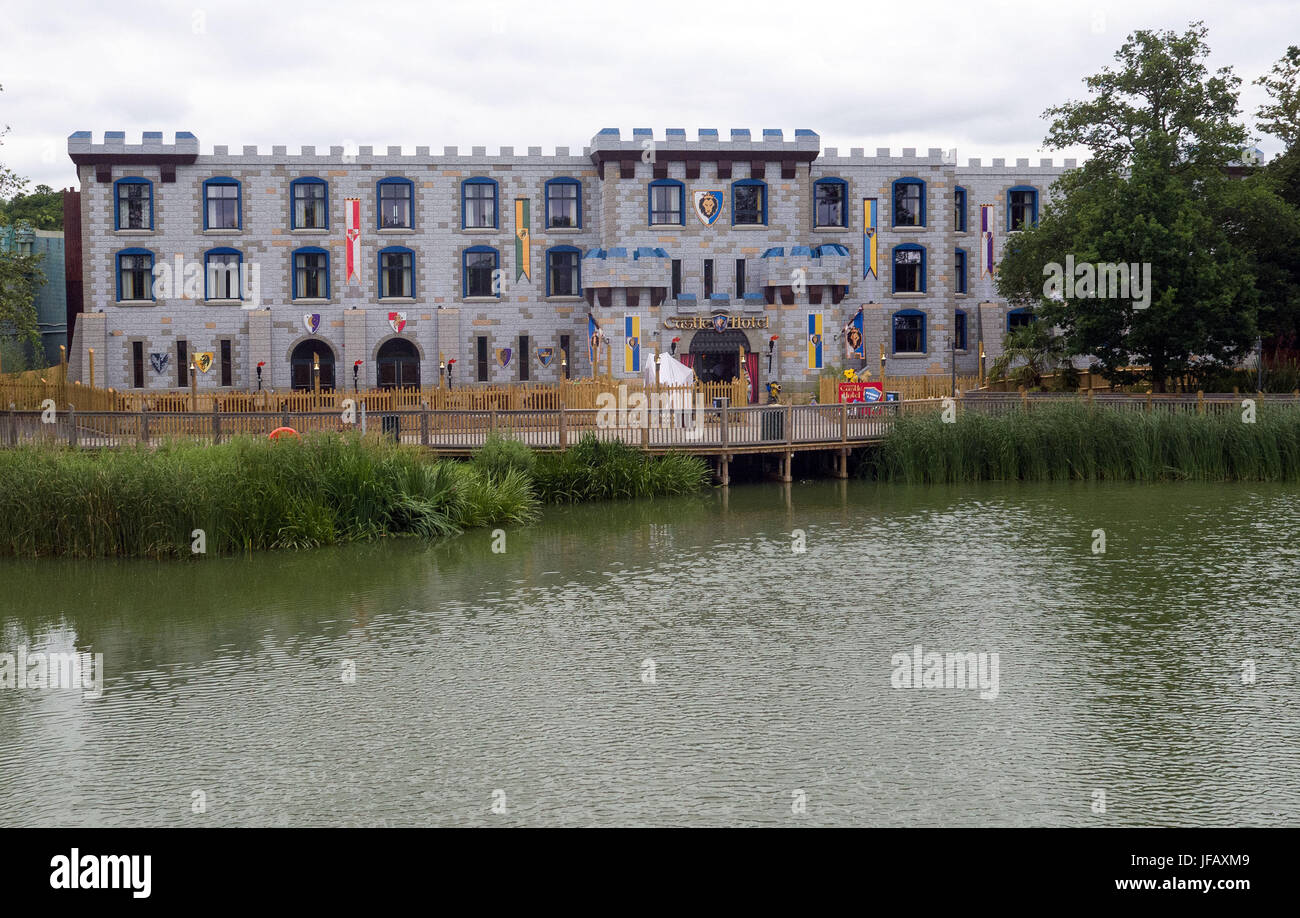An aerial image of the new LEGOLAND Castle Hotel, which opens to the ...