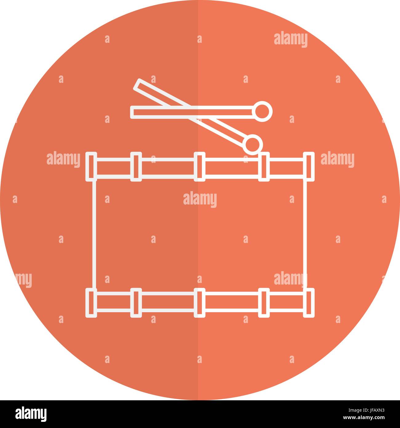 band drum musical instrument vector illustration design Stock Vector ...