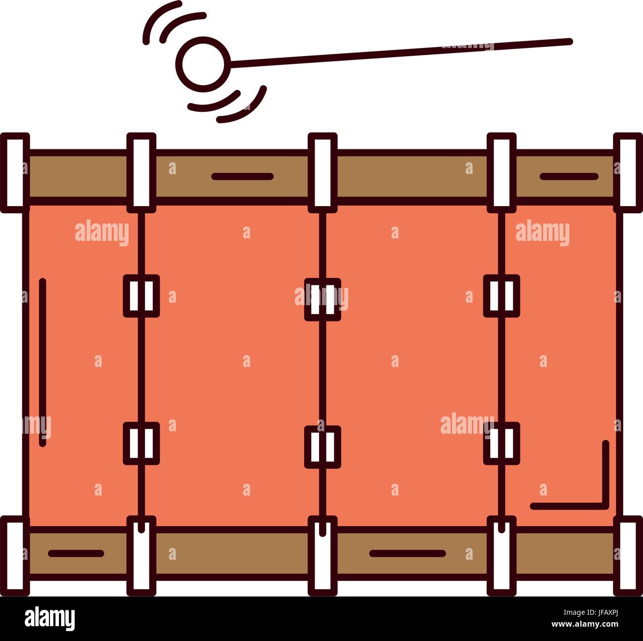 band drum musical instrument vector illustration design Stock Vector ...