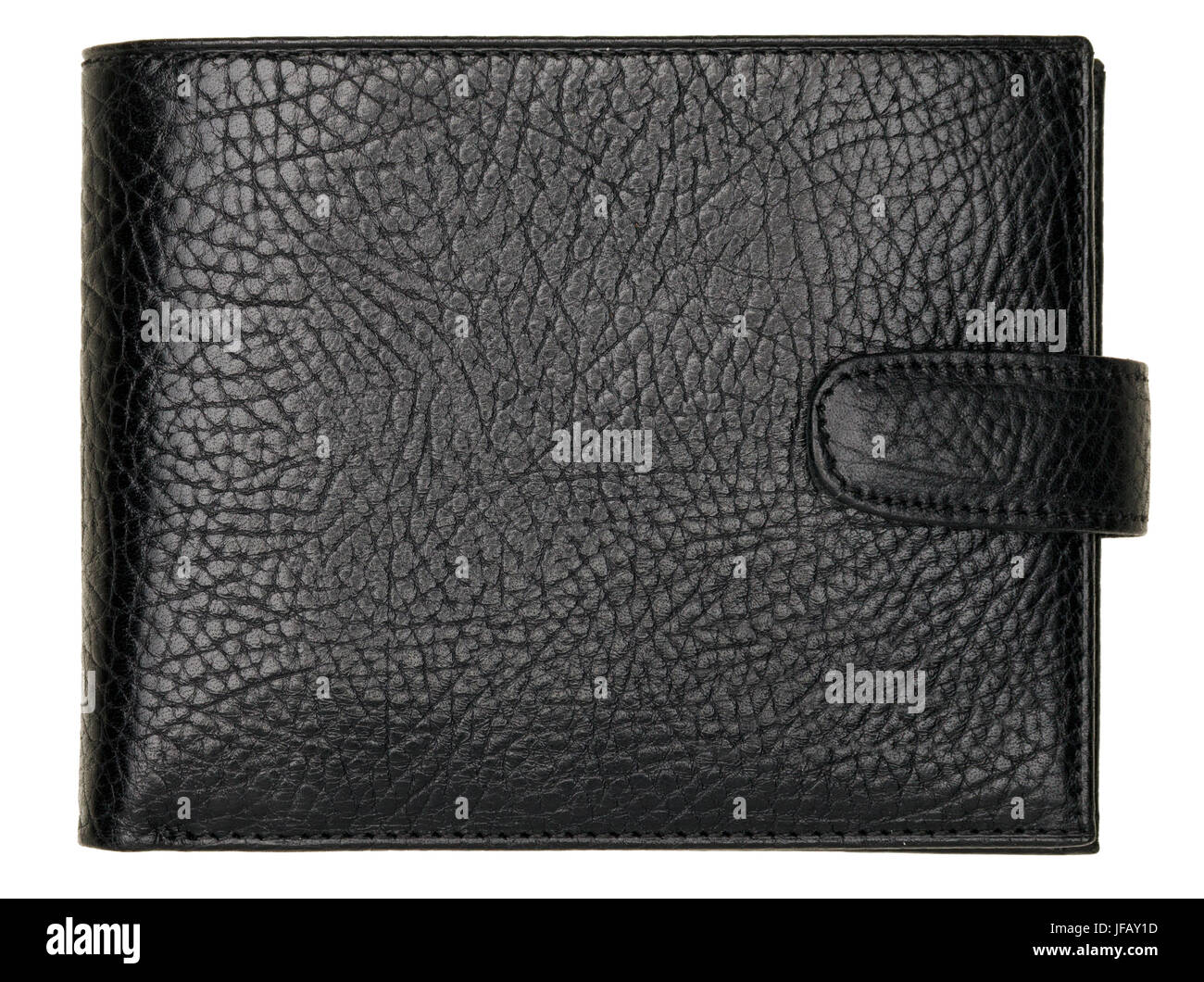 Black natural leather wallet isolated on white background. Expensive ...