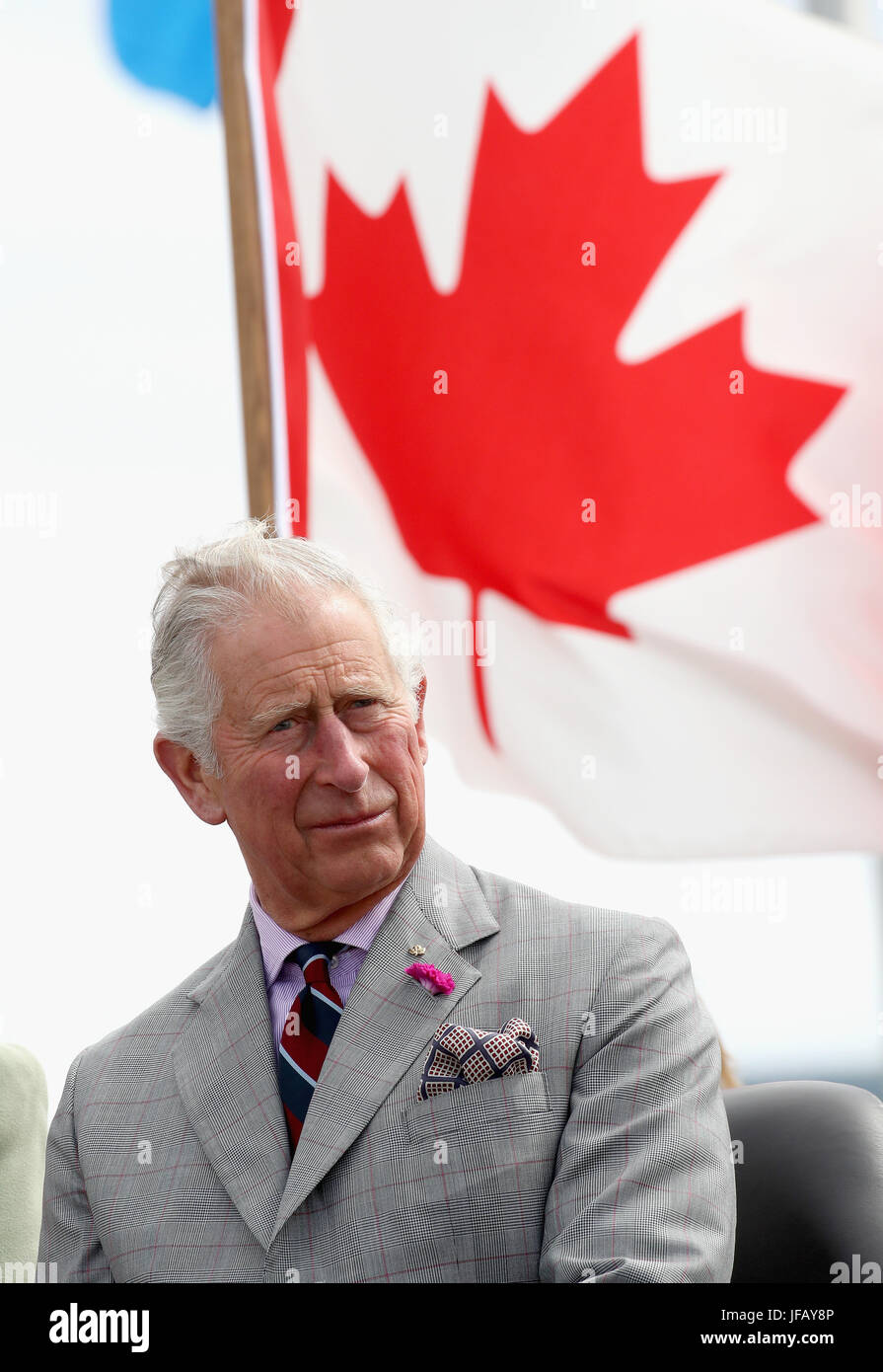 The Prince of Wales during an official welcome ceremony at Nunavut ...