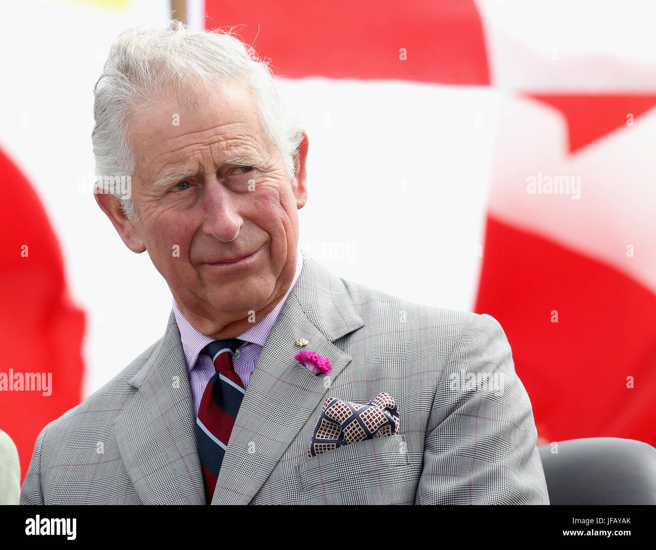The Prince of Wales during an official welcome ceremony at Nunavut ...