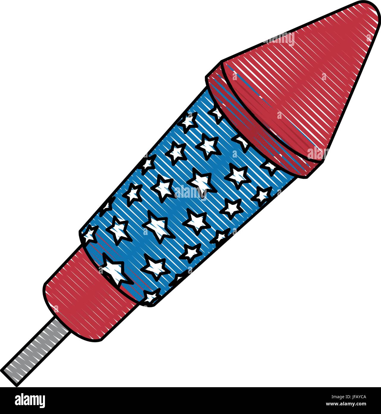 firework rocket icon over white background colorful design vector ...