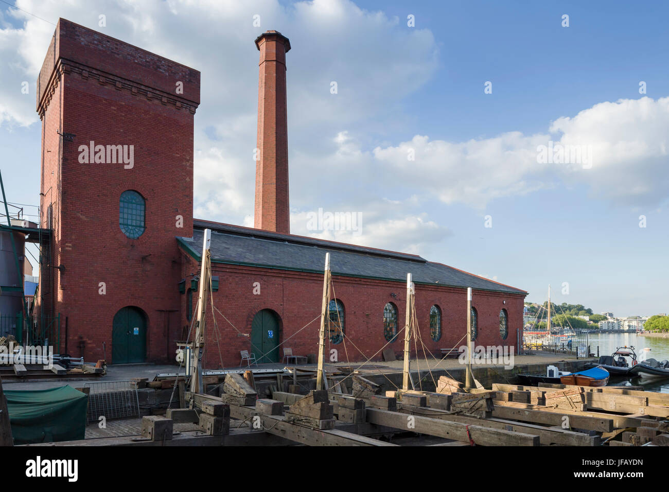Victorian Hydraulic Engine House with Chimney and Slipway at Underfall ...