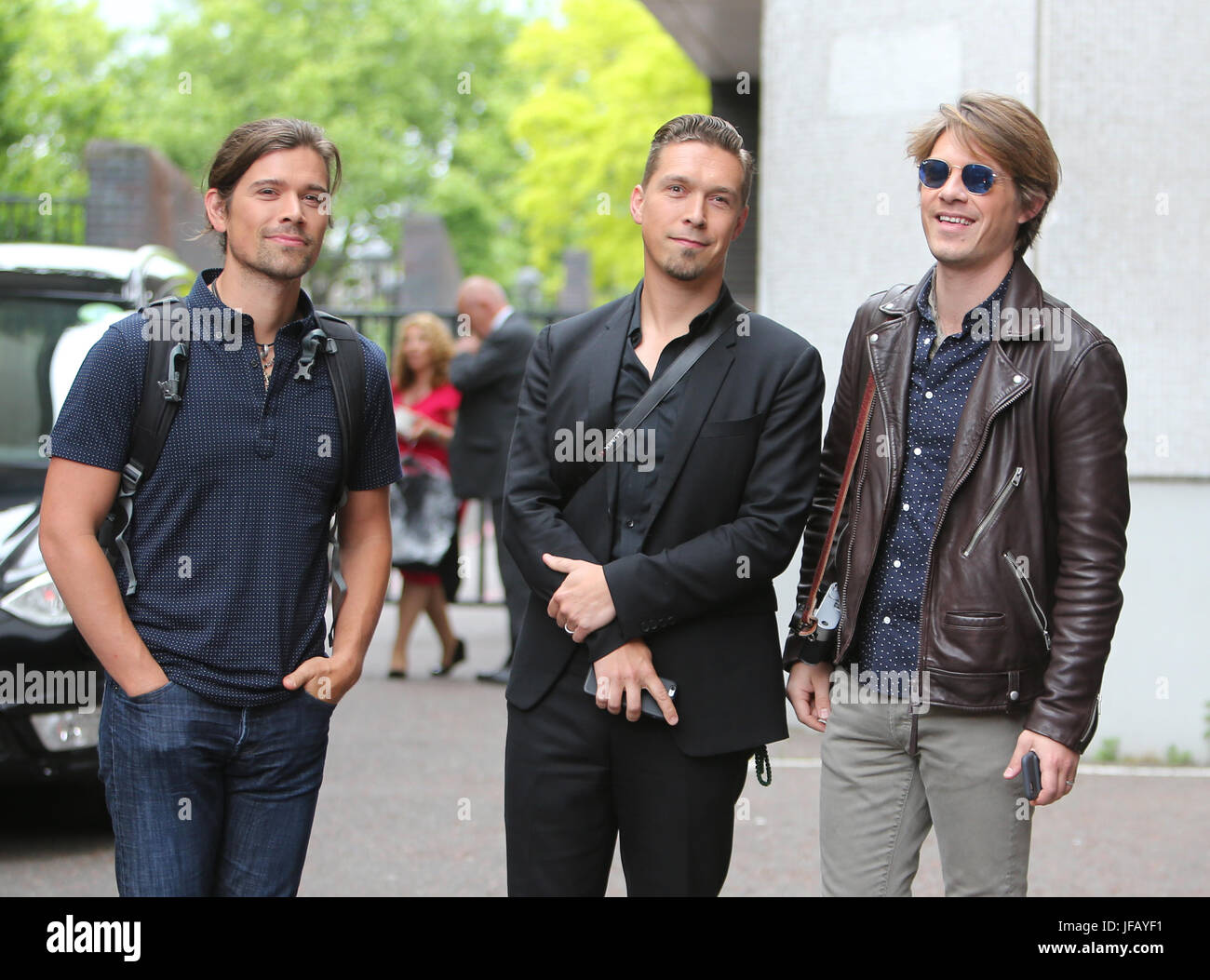 Hanson outside ITV Studios today Featuring: Hanson Where: London ...