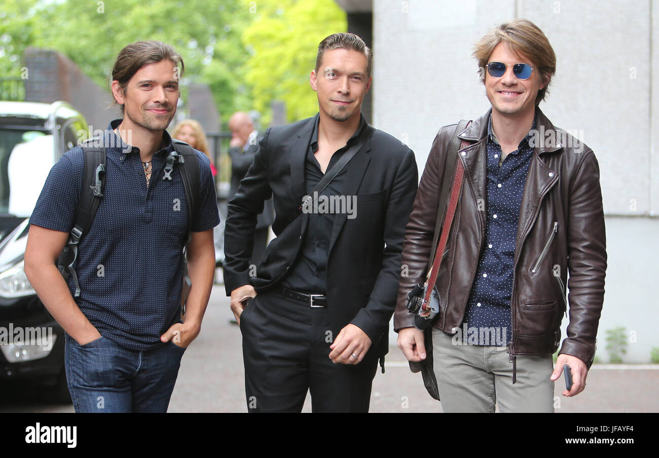 Hanson outside ITV Studios today Featuring: Hanson Where: London ...