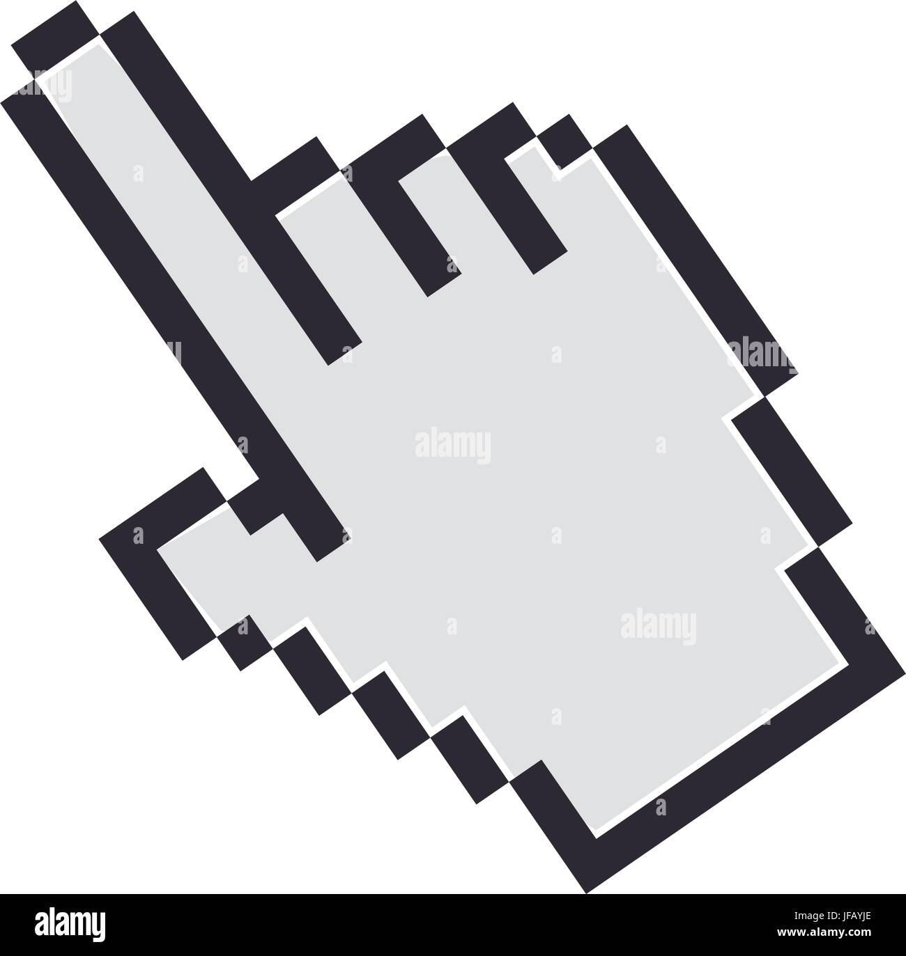 hand cursor icon over white background colorful design vector ...