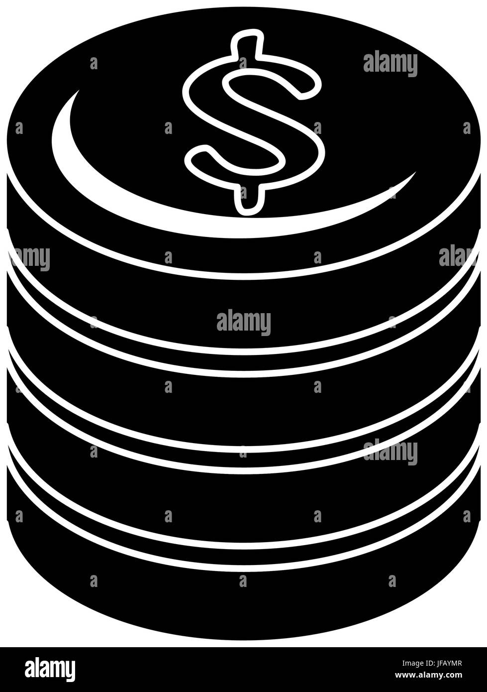 money coins icon over white background vector illustration Stock Vector ...