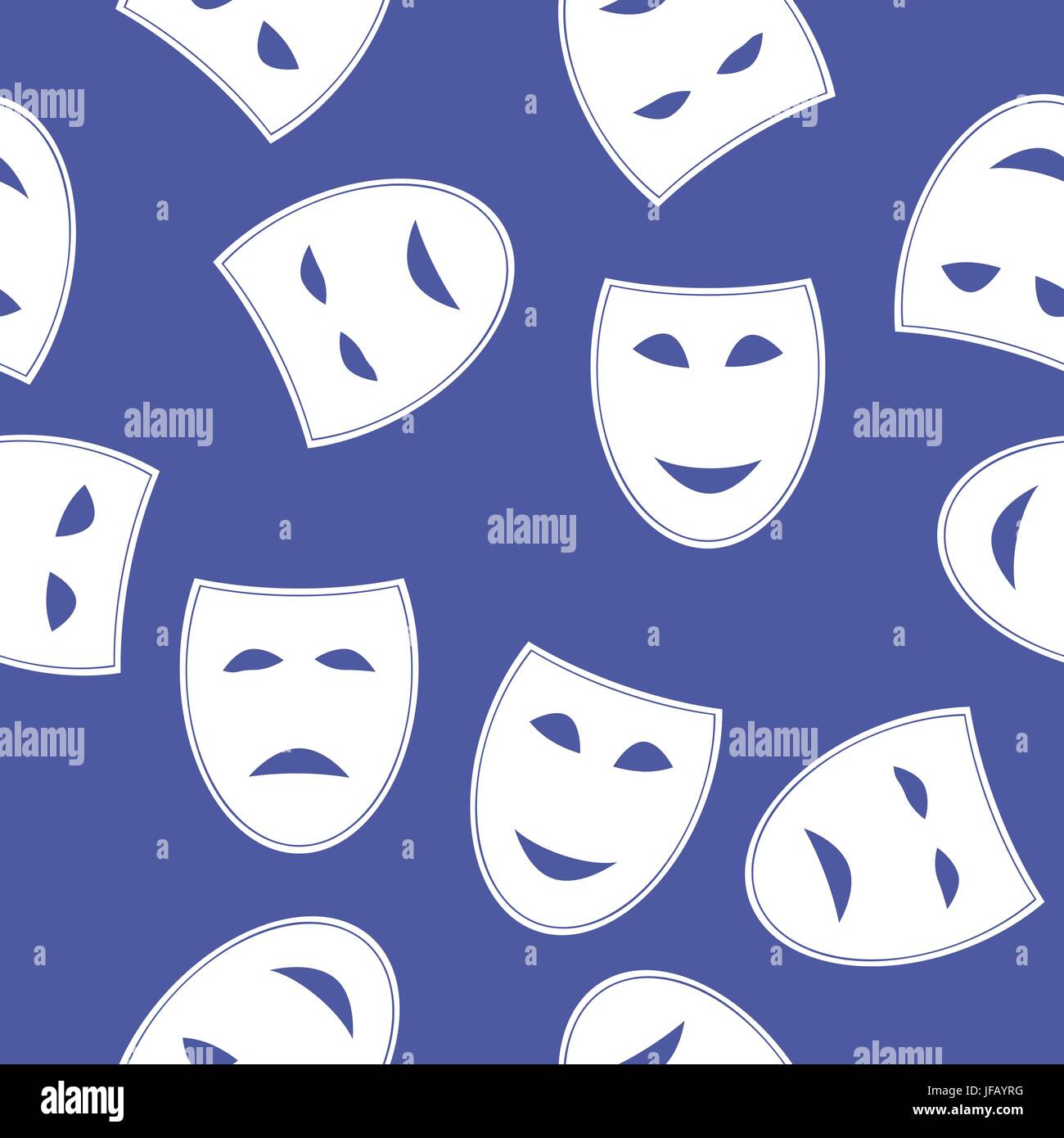 White Masks Seamless Pattern Stock Vector Image & Art - Alamy