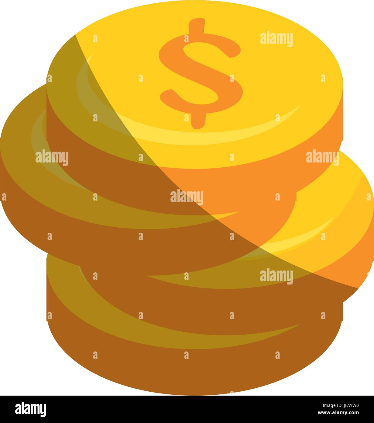 money coins icon over white background vector illustration Stock Vector ...