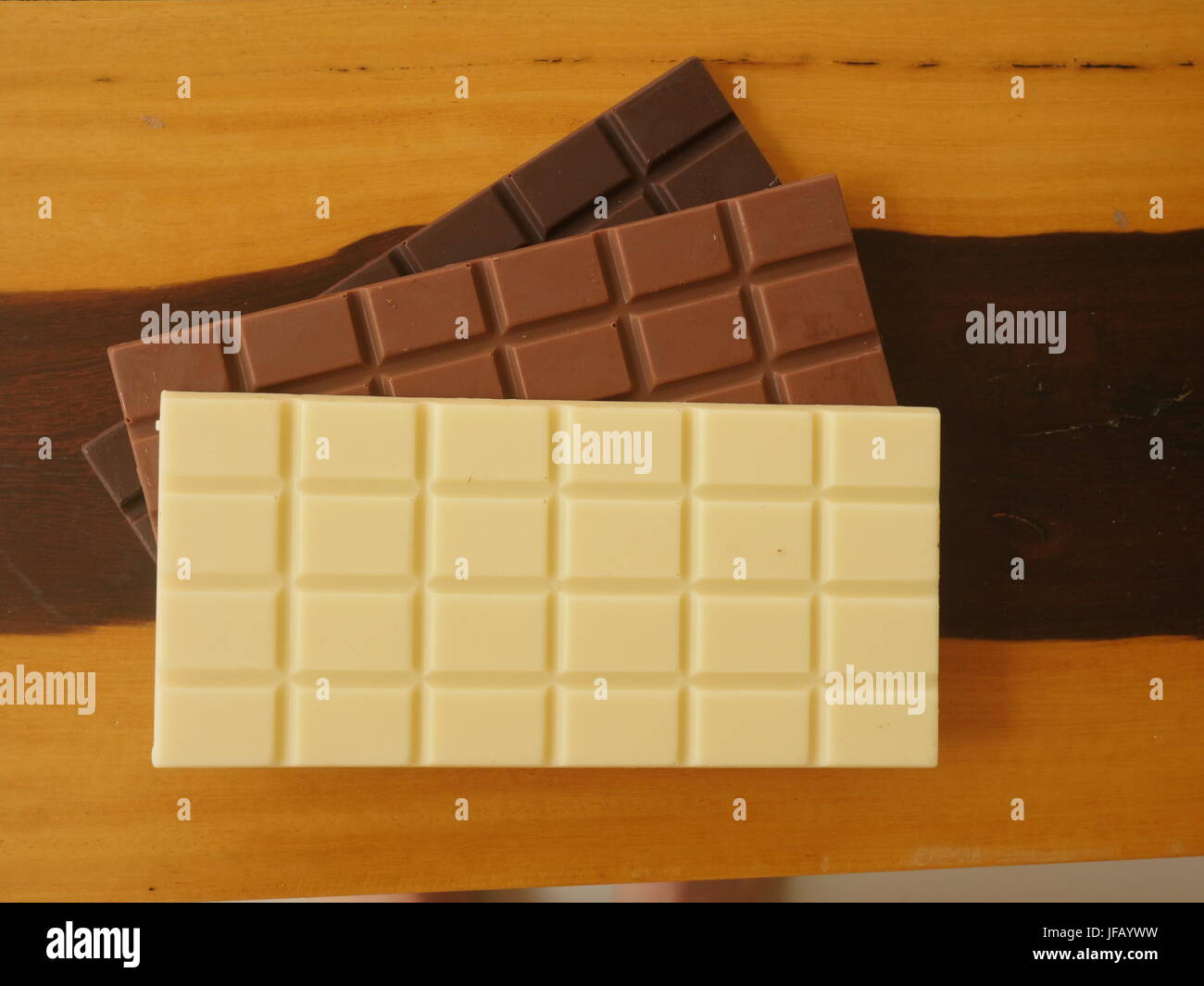 three different bars of chocolate Stock Photo - Alamy