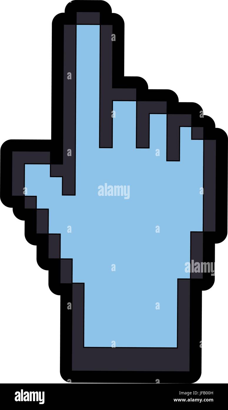 hand cursor icon over white background colorful design vector ...