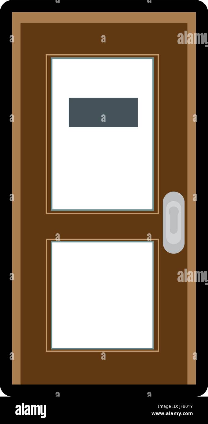 door icon over white background colorful design vector illustration ...