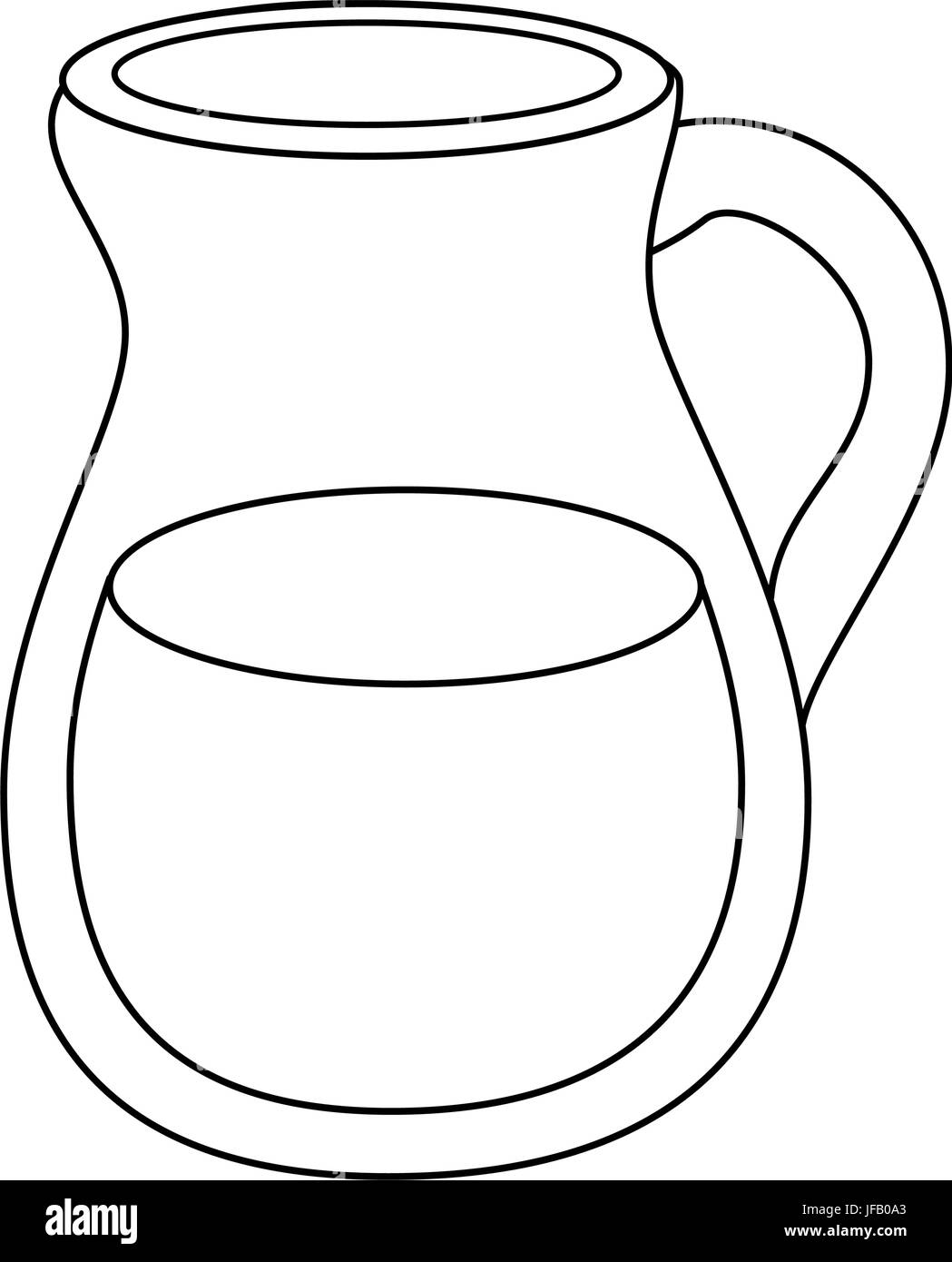 pitcher of water icon over white background vector illustration Stock ...