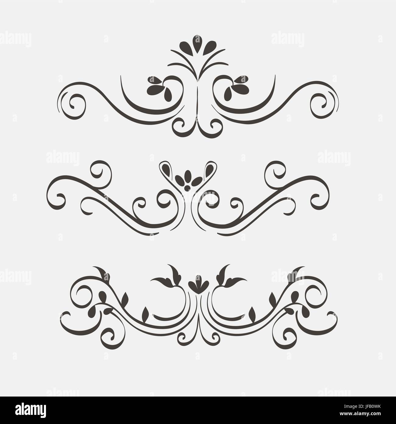 Beautiful border set over white background vector illustration Stock ...