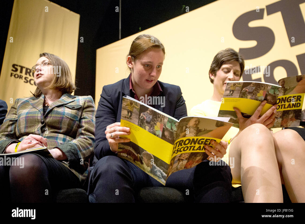 SNP Party attend their manifesto launch at Perth Concert hall in the ...