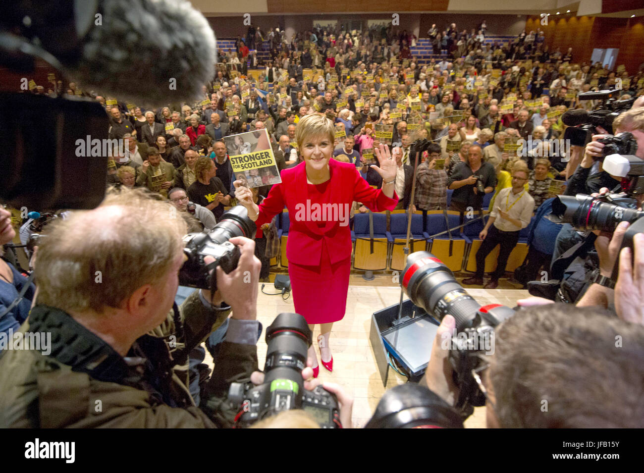 SNP Party attend their manifesto launch at Perth Concert hall in the ...
