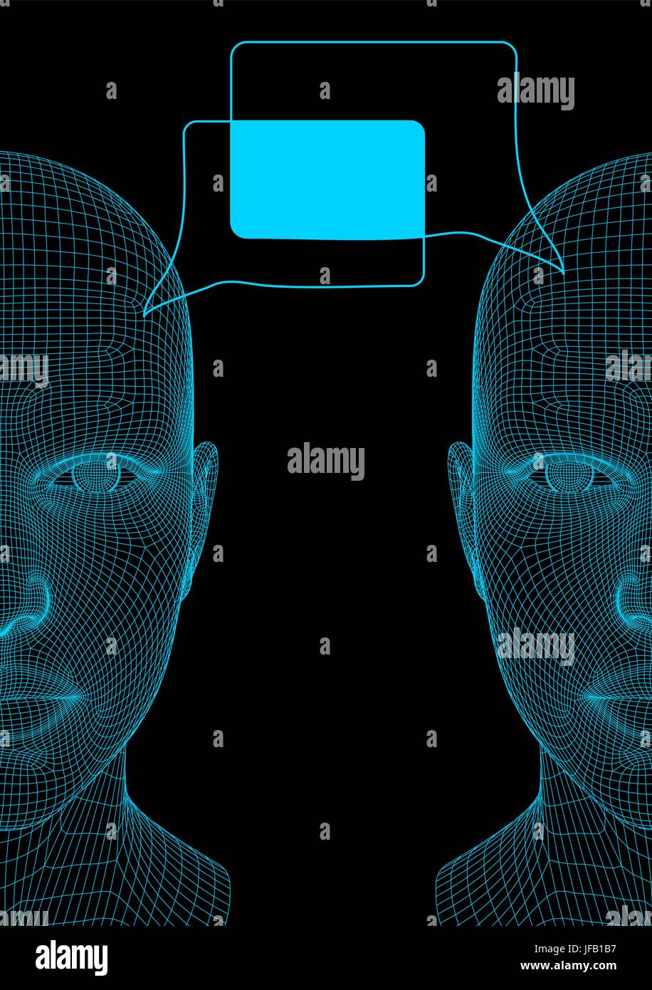 conversation. two abstract people talking. 10 EPS Stock Vector Image ...