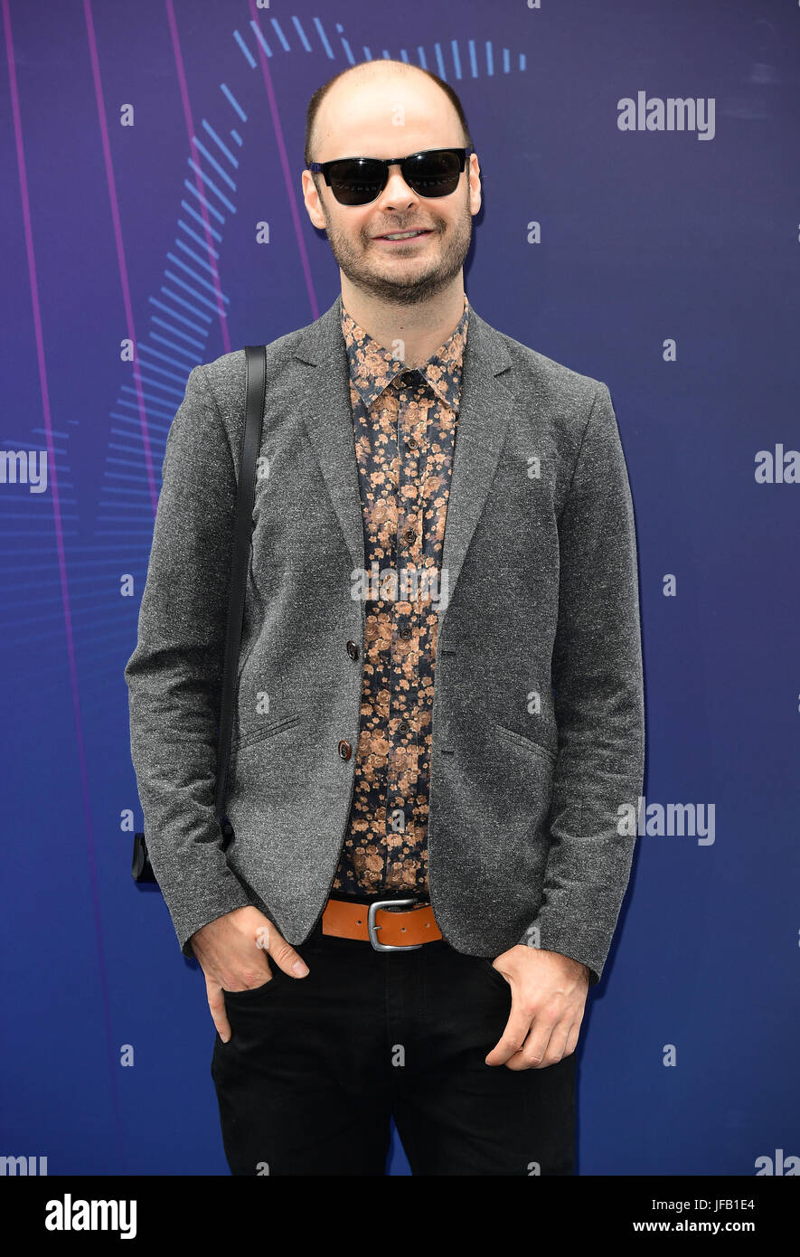 Nick "Peanut" Baines attending the O2 Silver Clef Awards 2017, with the ...