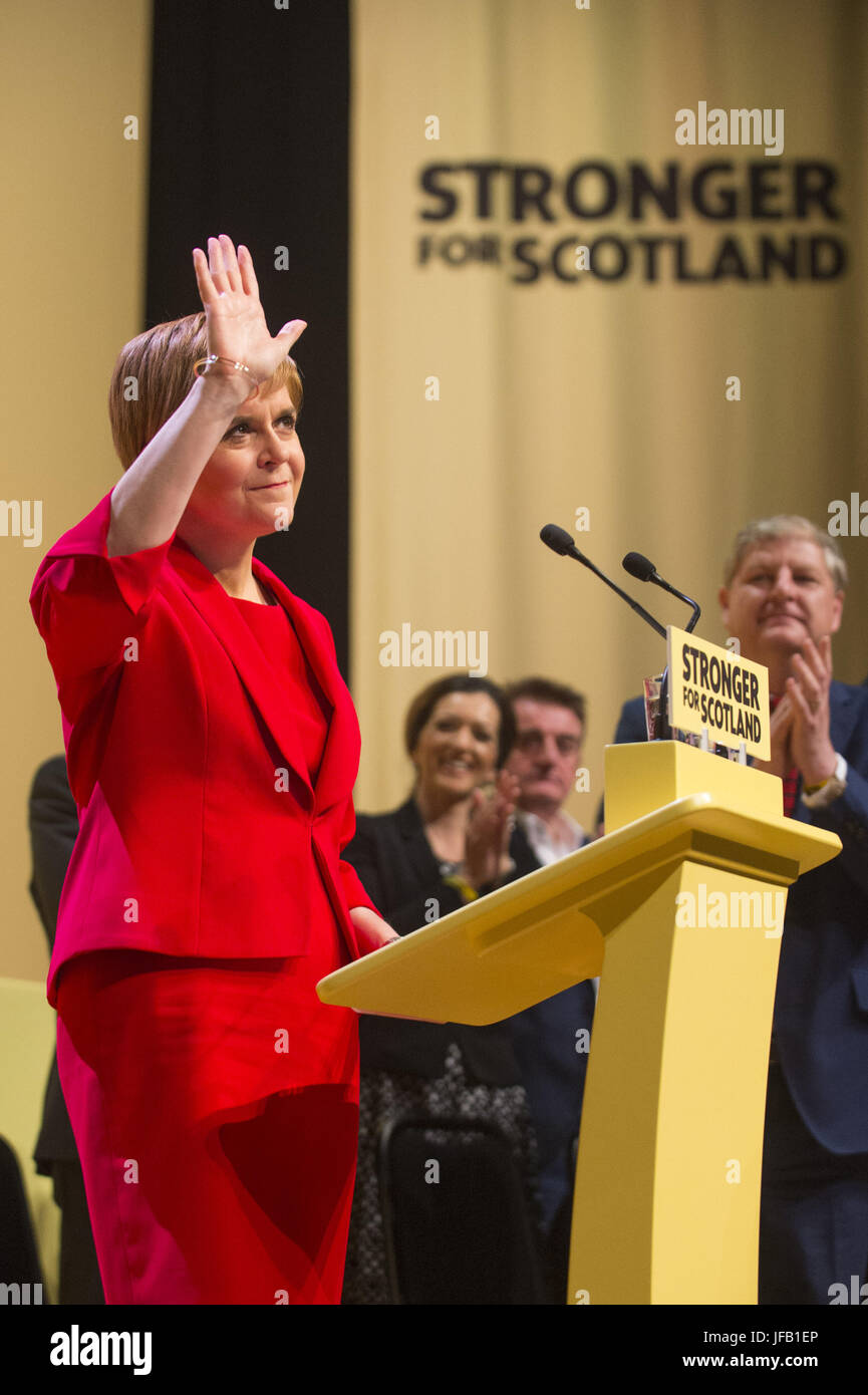SNP Party attend their manifesto launch at Perth Concert hall in the ...