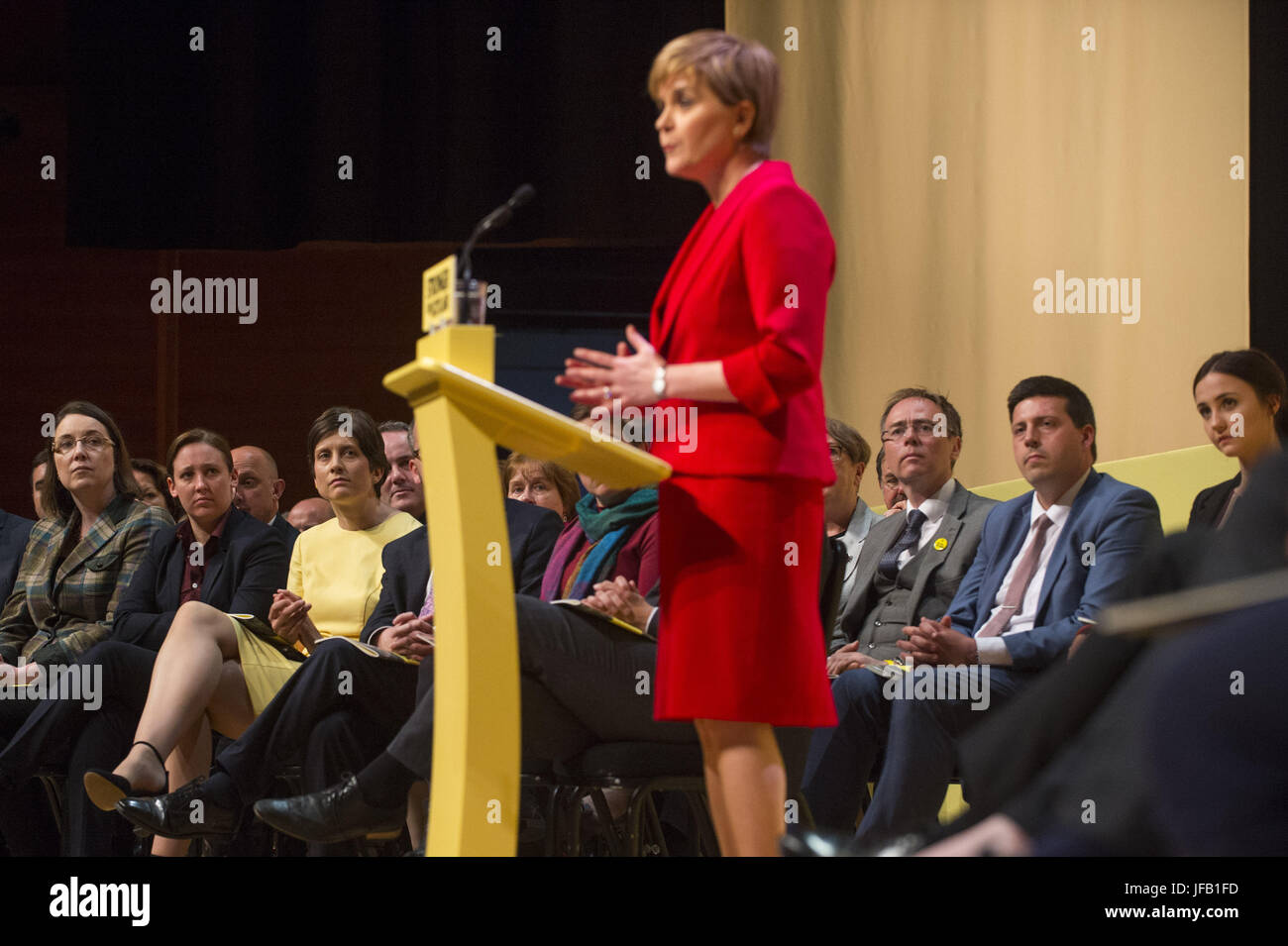 SNP Party attend their manifesto launch at Perth Concert hall in the ...