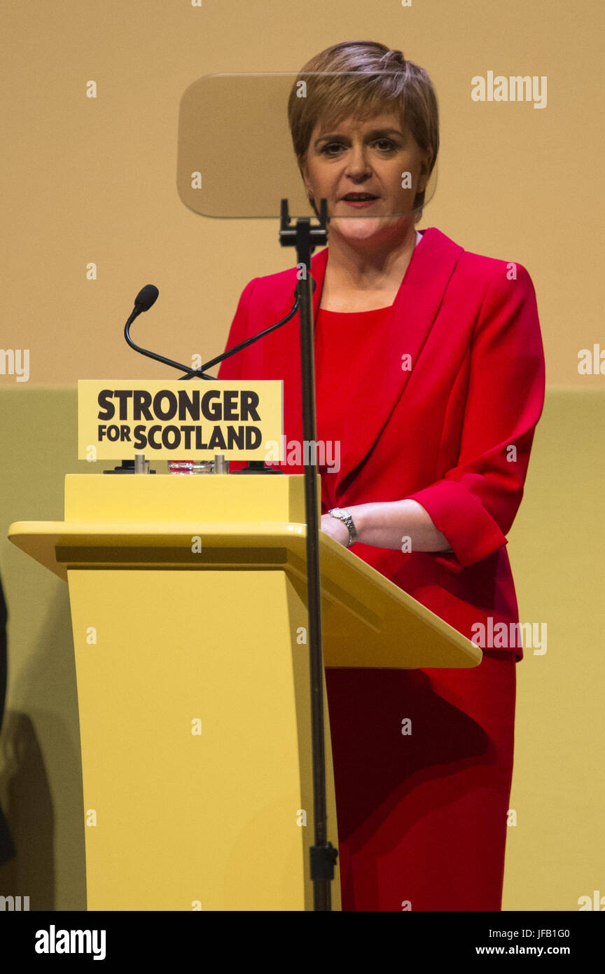 SNP Party attend their manifesto launch at Perth Concert hall in the ...