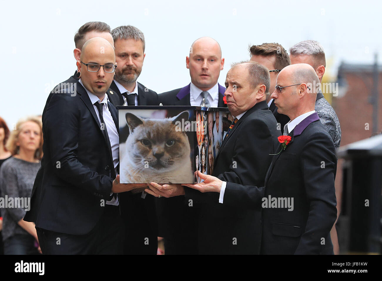 The coffin of Martyn Hett, who was killed in the Manchester Arena ...