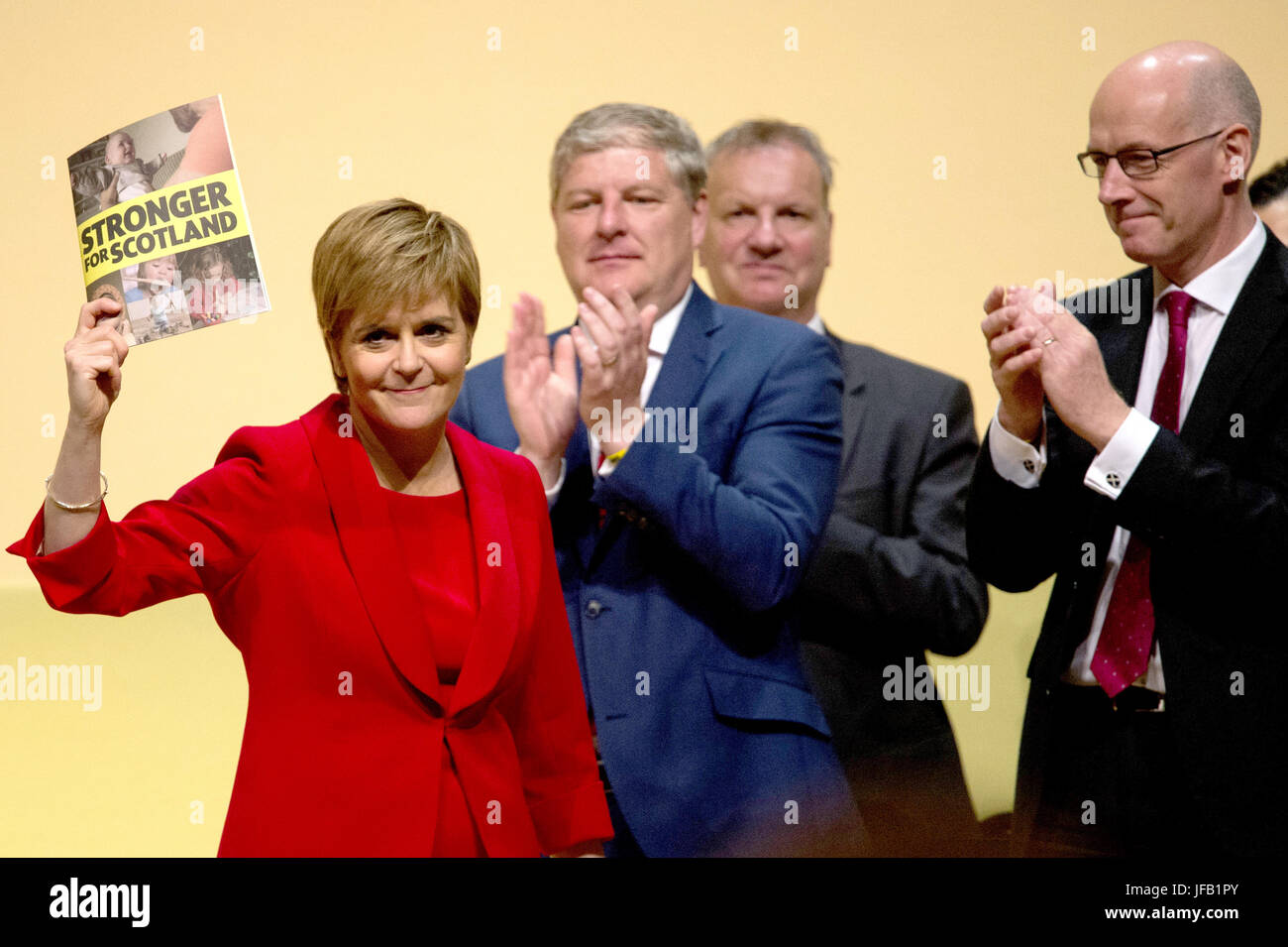 SNP Party attend their manifesto launch at Perth Concert hall in the ...
