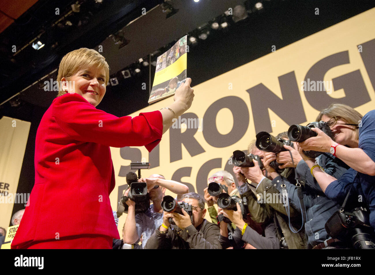 SNP Party attend their manifesto launch at Perth Concert hall in the ...