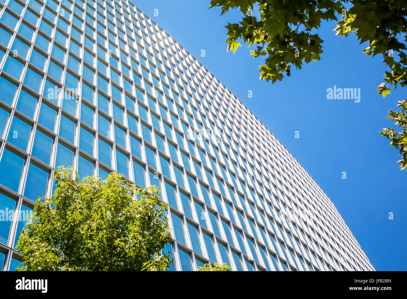 Perspective view of contemporary office building Stock Photo - Alamy