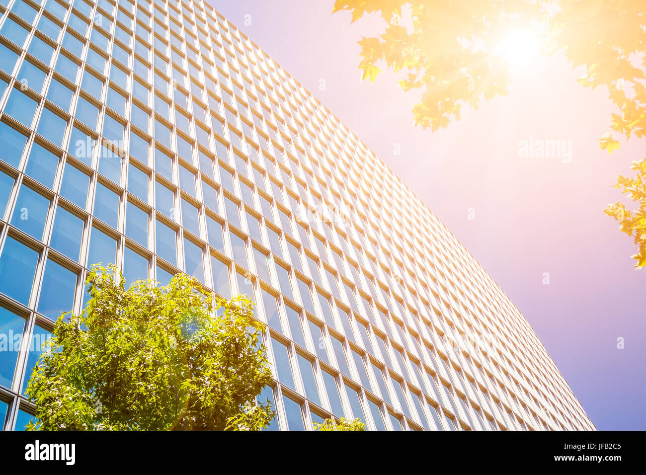 Perspective view of contemporary office building Stock Photo - Alamy