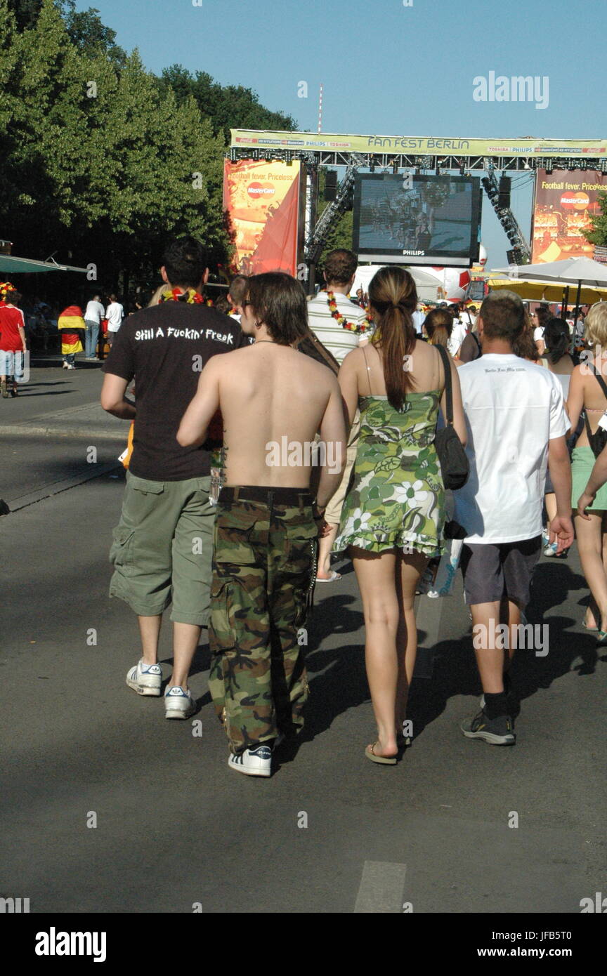 Impressions from the fan mile at the Football World Cup 2006 in Berlin ...