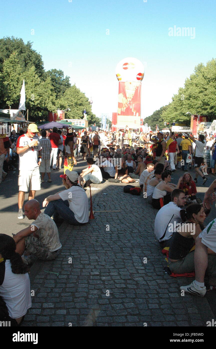 Impressions from the fan mile at the Football World Cup 2006 in Berlin ...