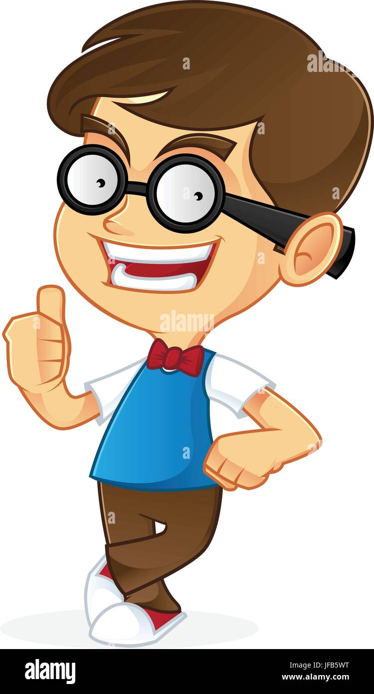 Nerd thumbs up Stock Vector Images - Alamy