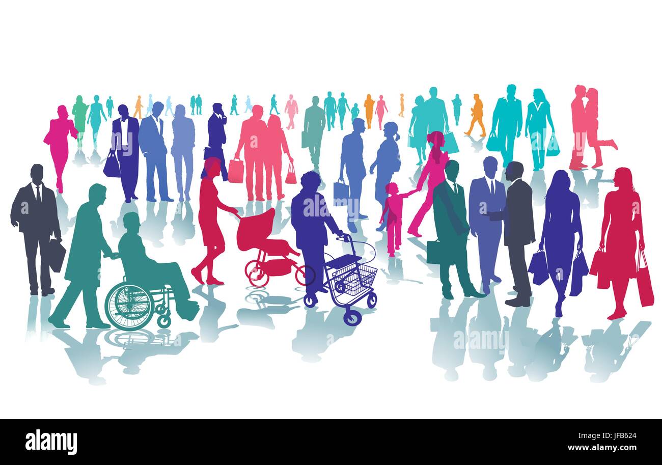 People and shopping centre Stock Vector Images - Alamy