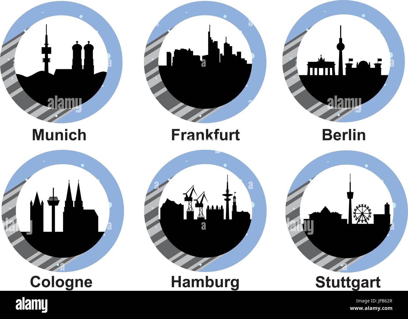 German historic cities Stock Vector Images - Alamy