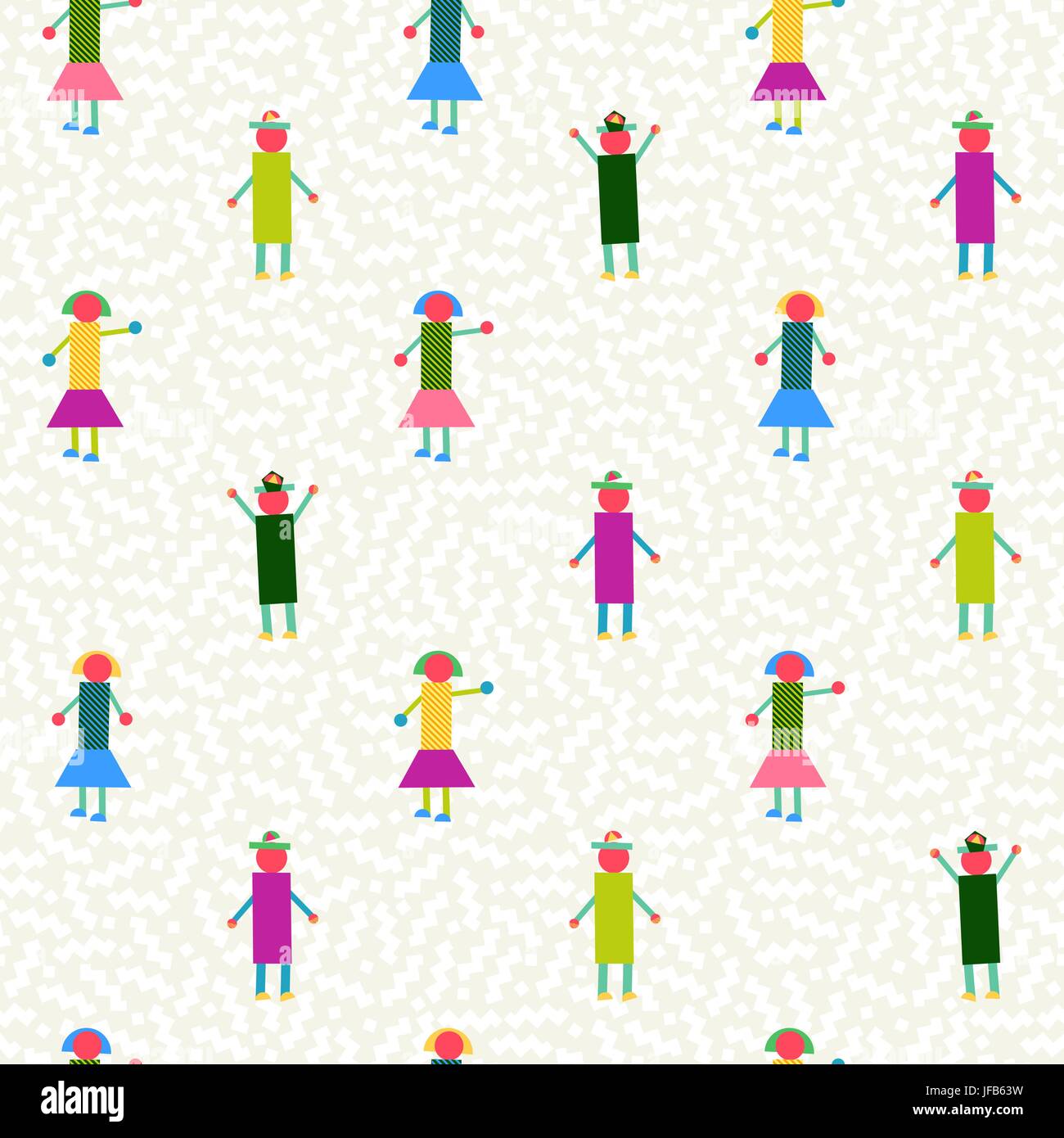 Seamless pattern people geometry colorful Stock Vector Image & Art - Alamy