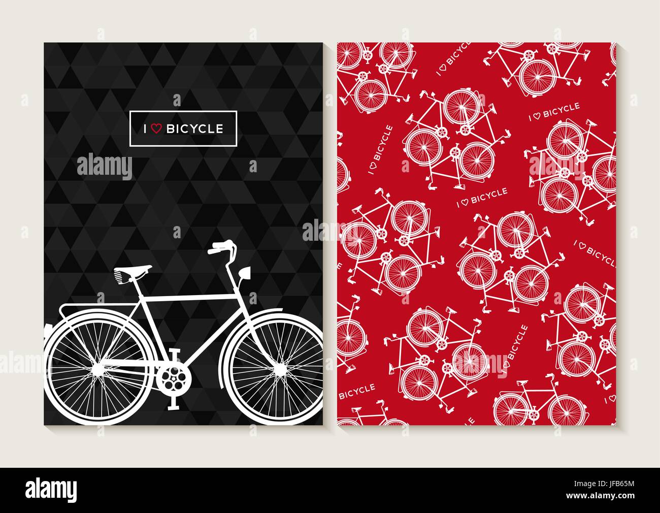Bike concept retro set pattern poster bicycle Stock Vector Image & Art ...