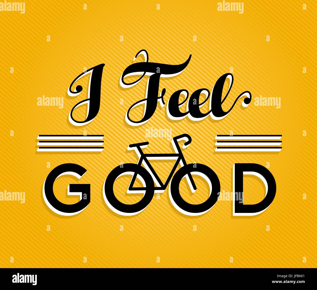 Bike concept bicycle retro poster feel good Stock Vector Image & Art ...