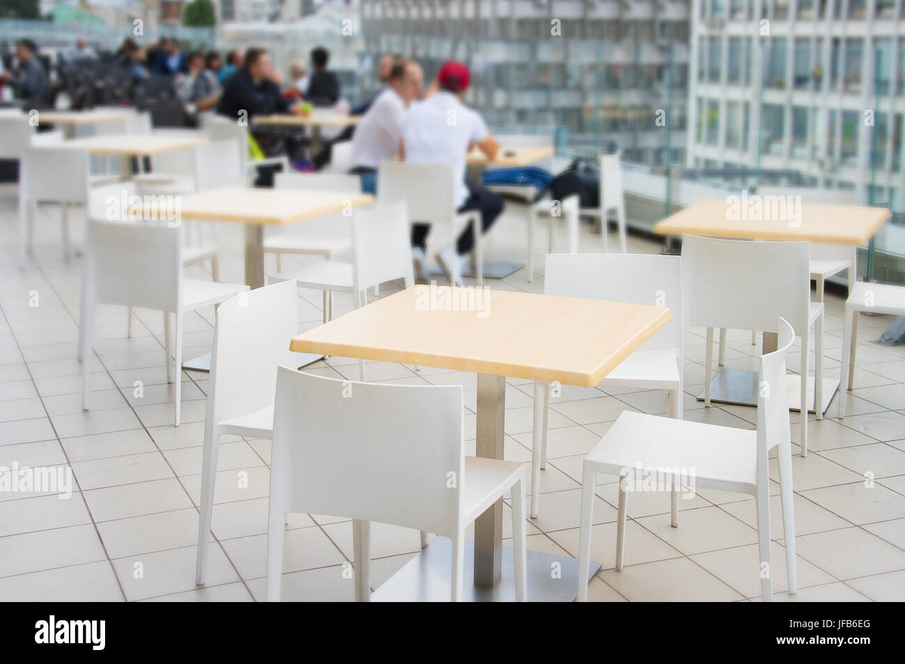 Modern rooftop restaurant Stock Photo - Alamy
