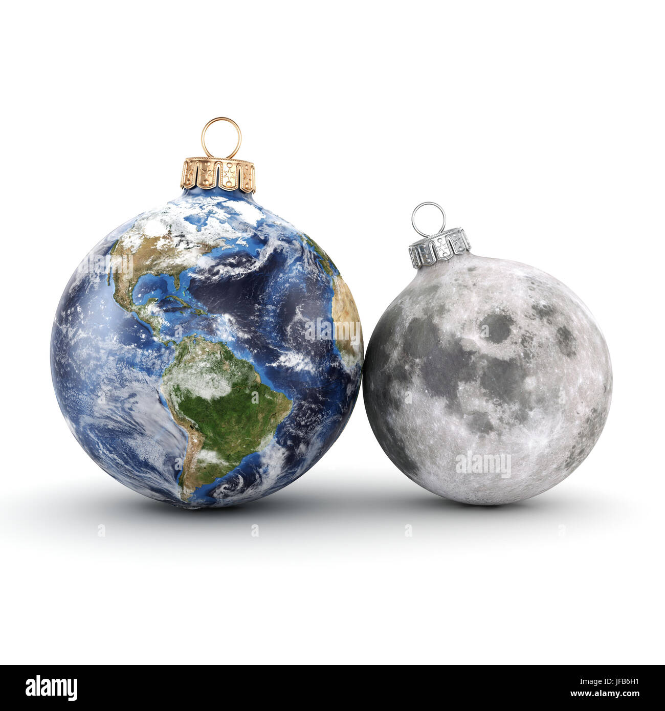 3d render christmas ball planet earth hi-res stock photography and ...