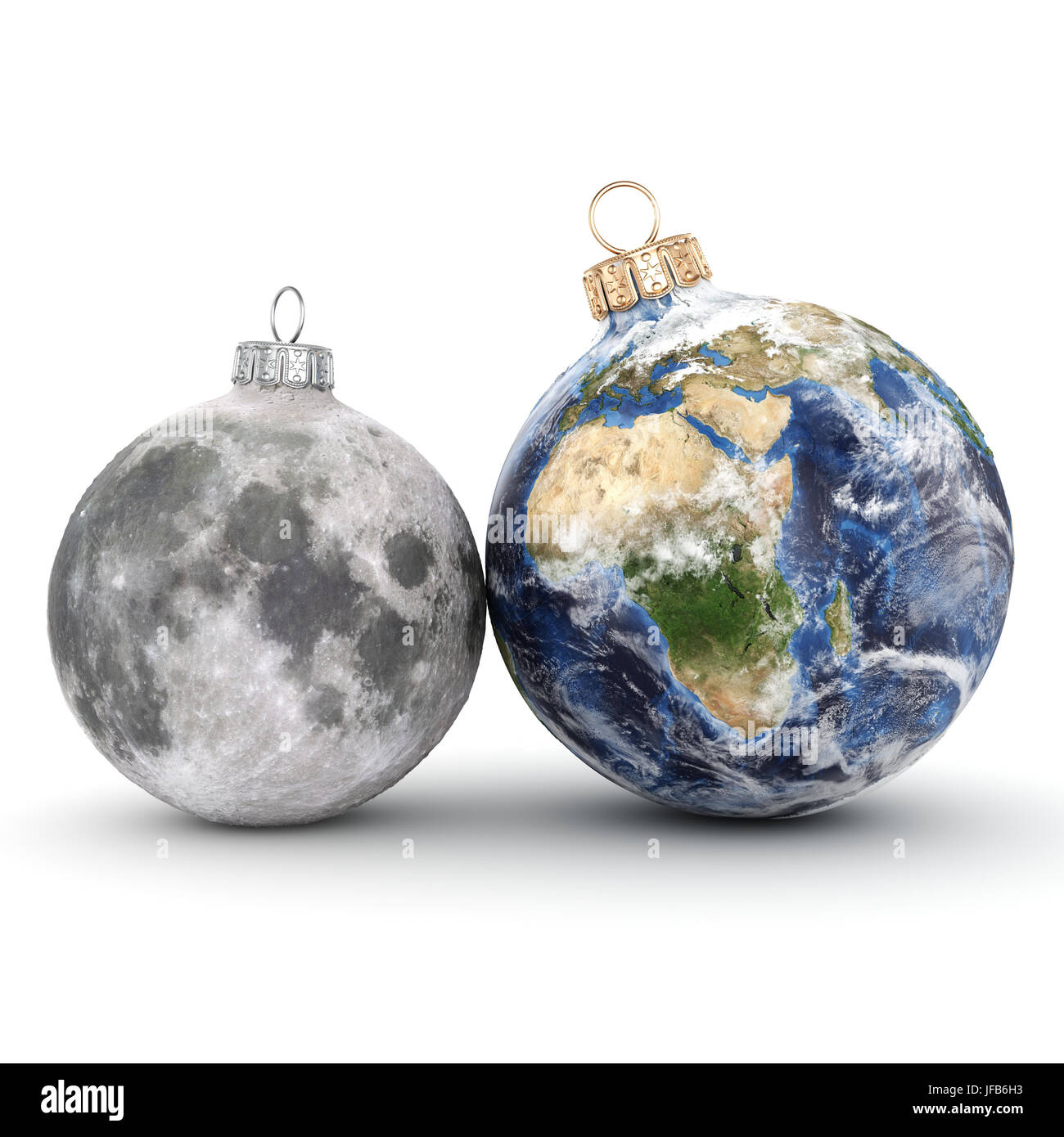 3D rendering Christmas ball Planet Earth Stock Photo - Alamy