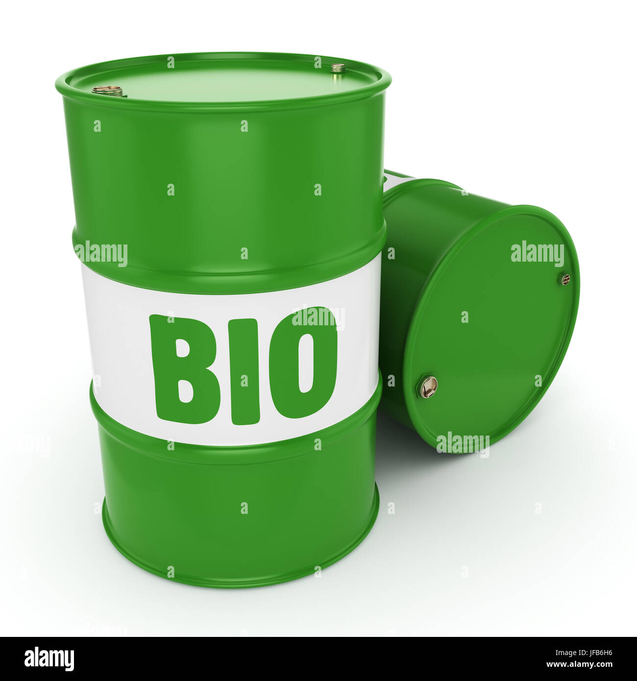 3D rendering barrel of biofuels Stock Photo - Alamy