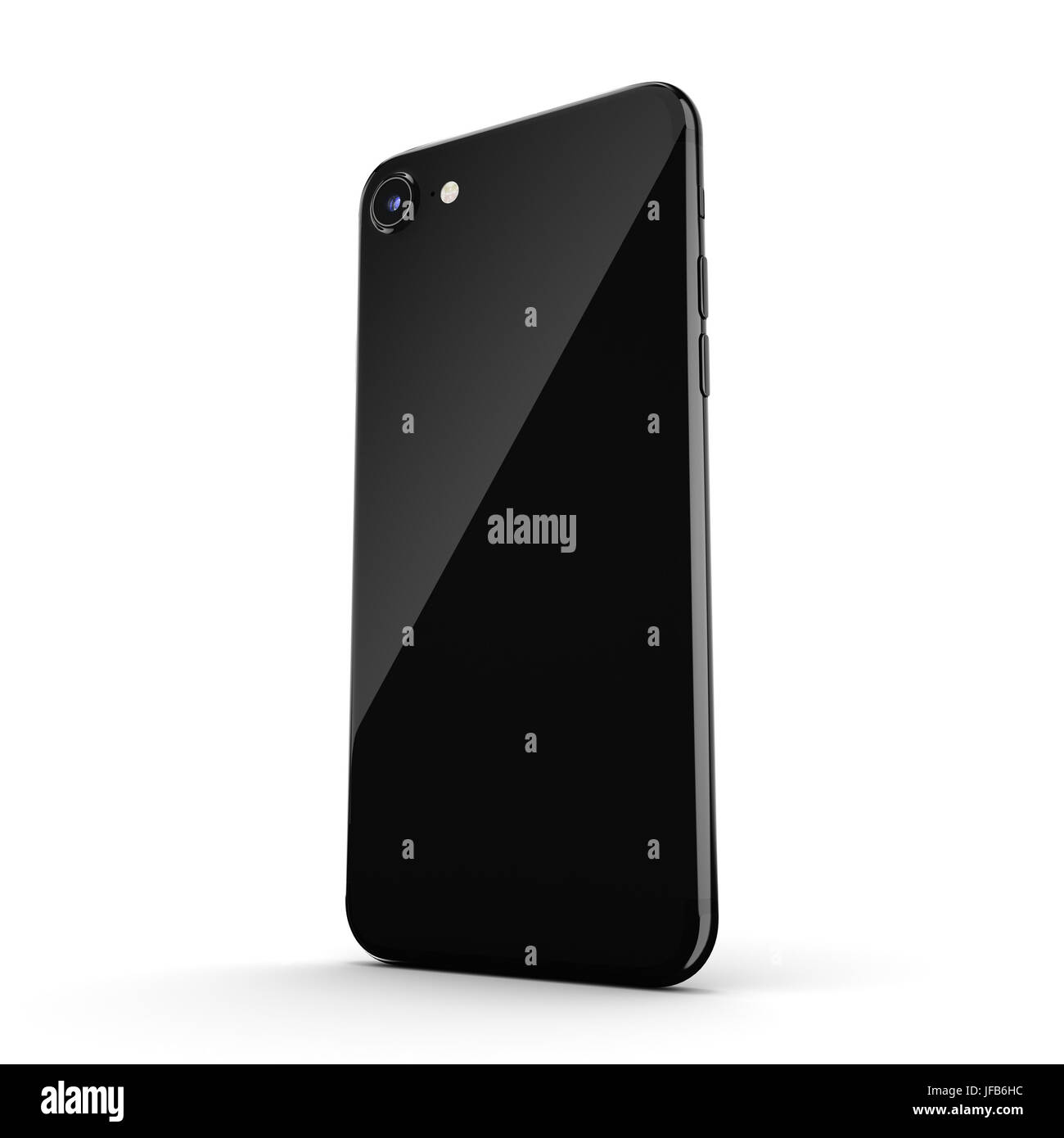 3D rendering black glossy smart phone with black screen Stock Photo - Alamy