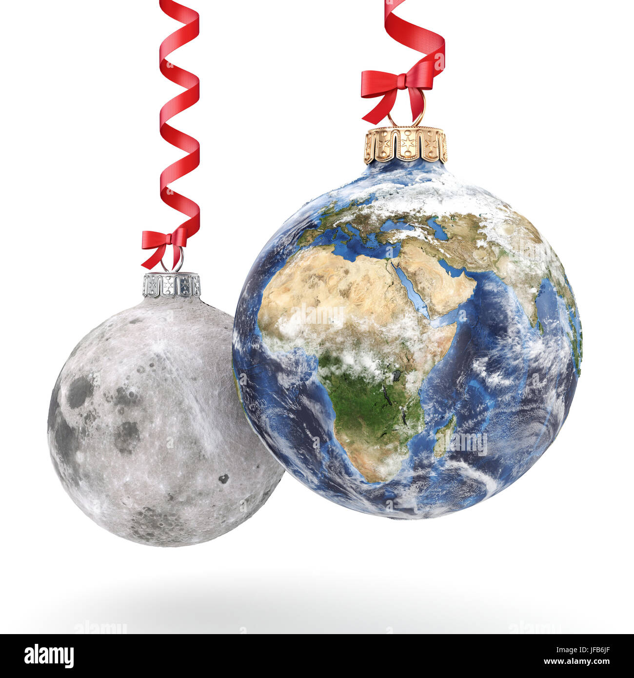 3d render christmas ball planet earth hi-res stock photography and ...