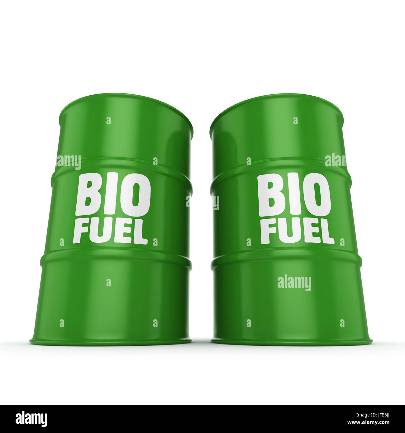 3D rendering barrels of biofuels Stock Photo - Alamy