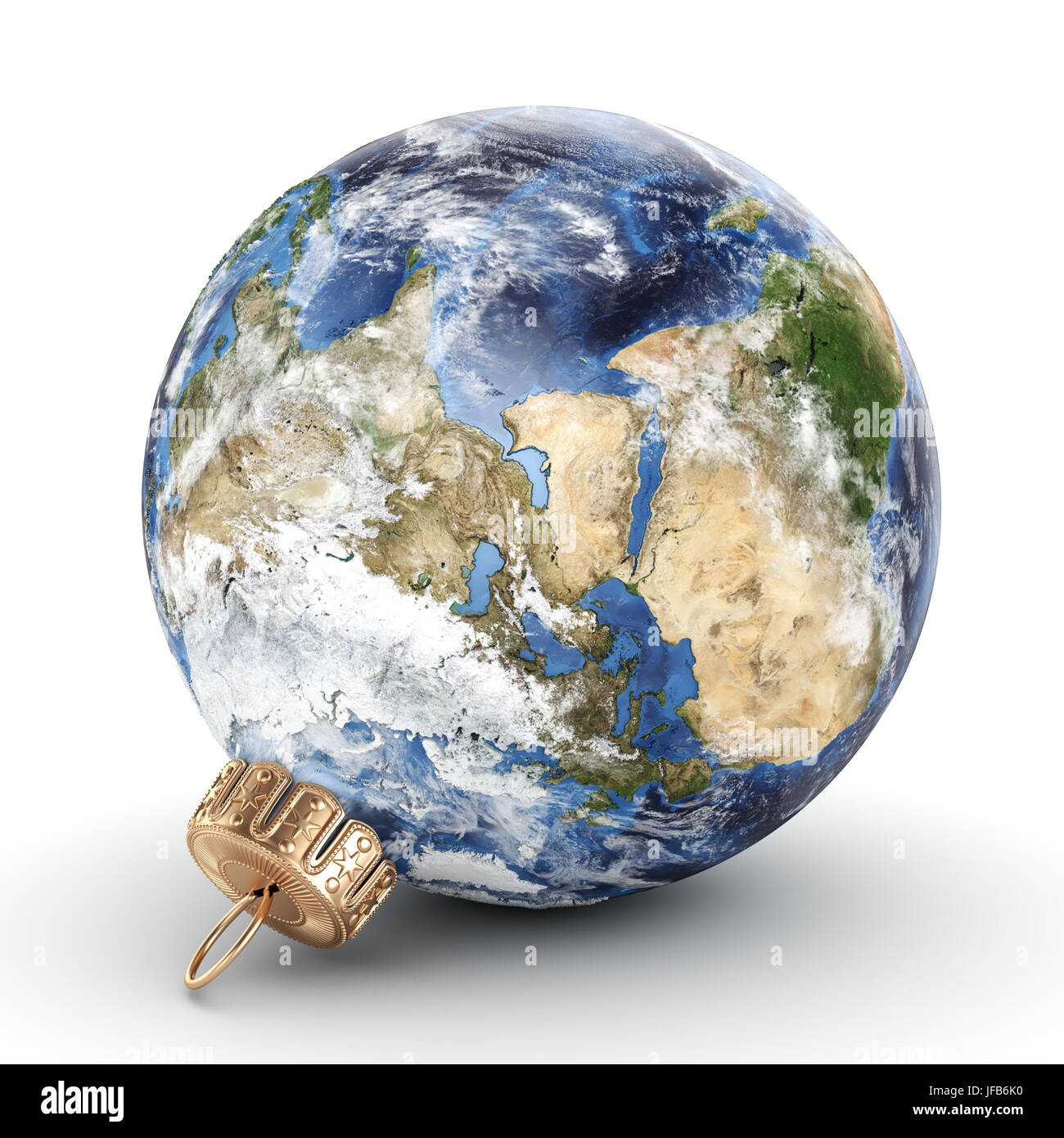 3d render christmas ball planet earth hi-res stock photography and ...